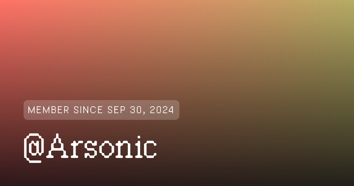 Arsonic (@Arsonic) | Transient Labs