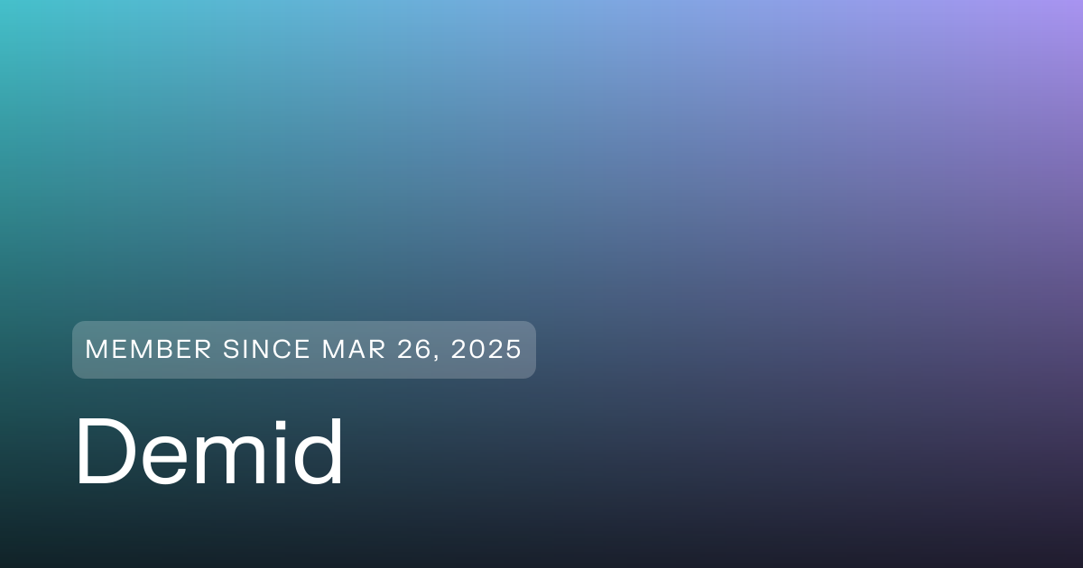Demid (@Demid) | Transient Labs