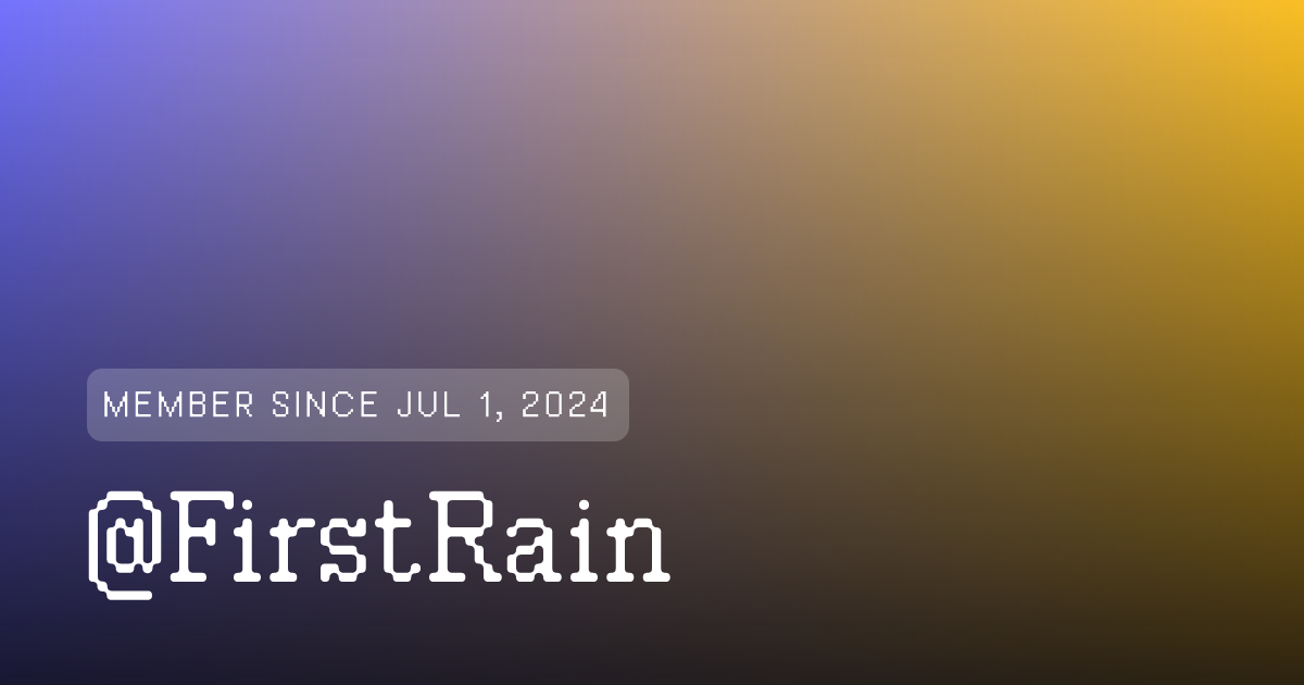 First Rain (@FirstRain) | Transient Labs