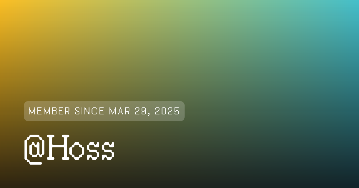 HOSS (@Hoss) | Transient Labs