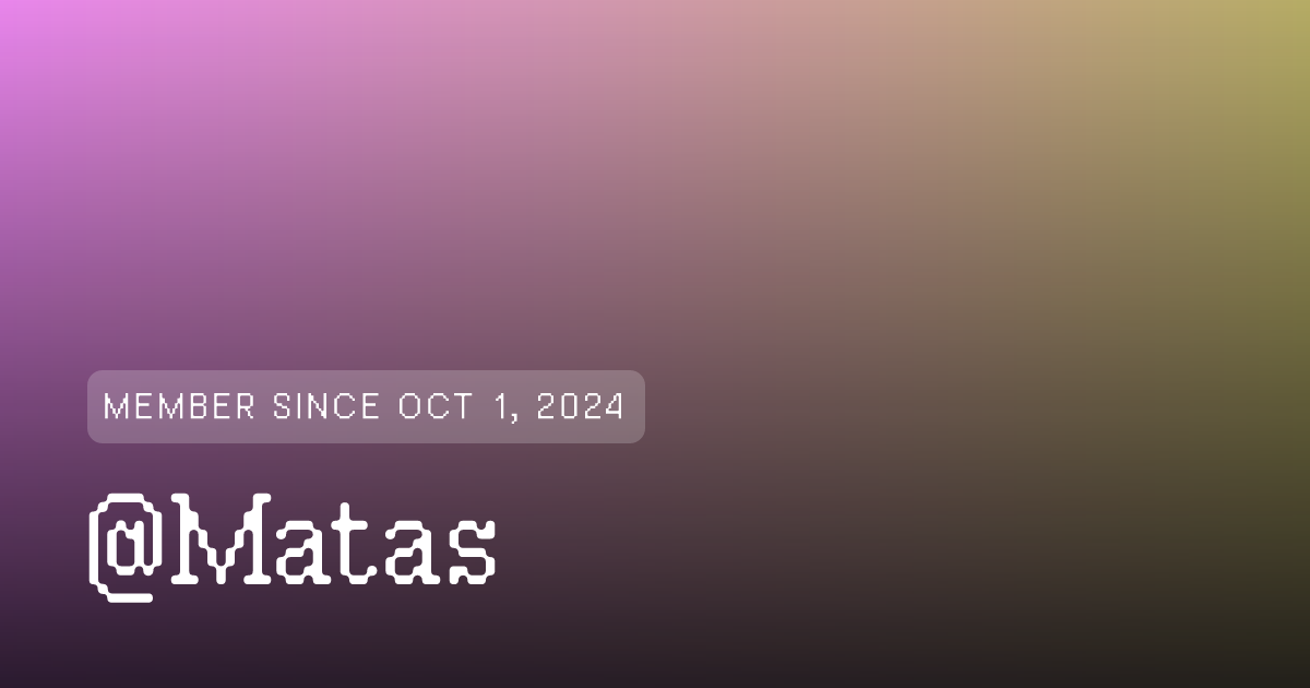 Matas (@Matas) | Transient Labs