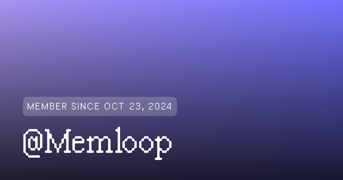 Memloop (@Memloop) | Transient Labs
