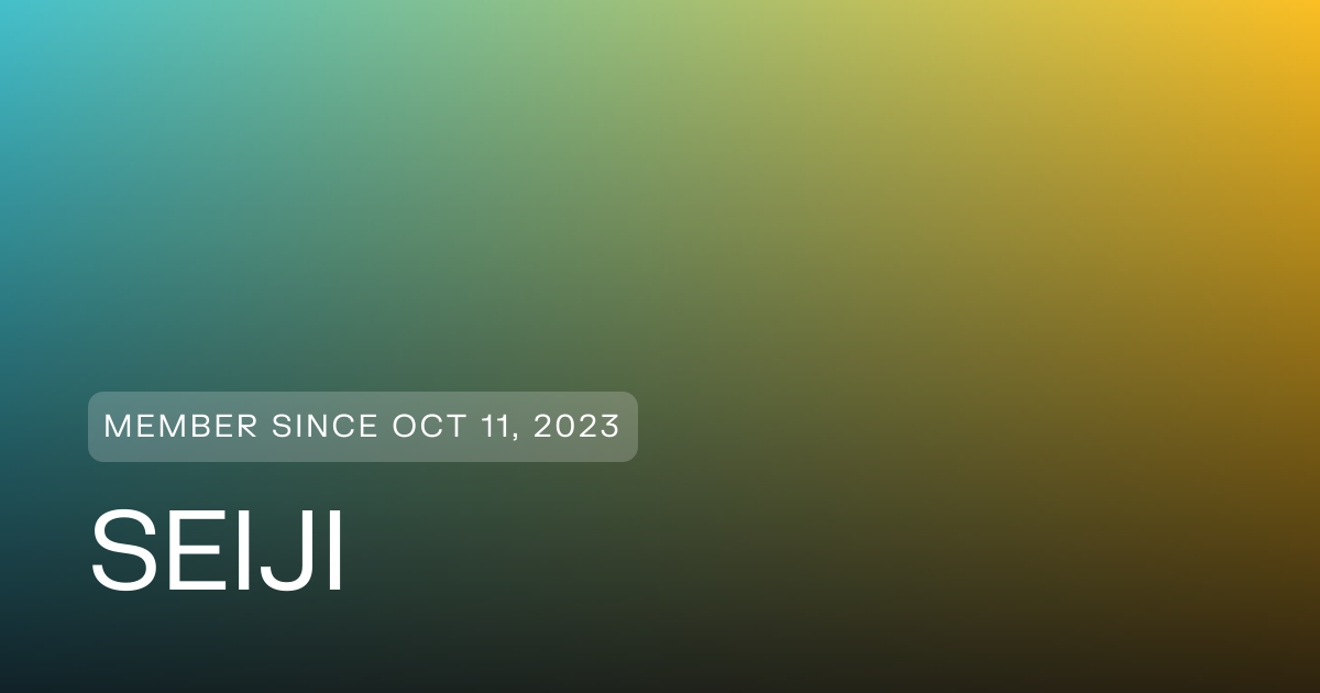 SEIJI (@SEIJI) | Transient Labs