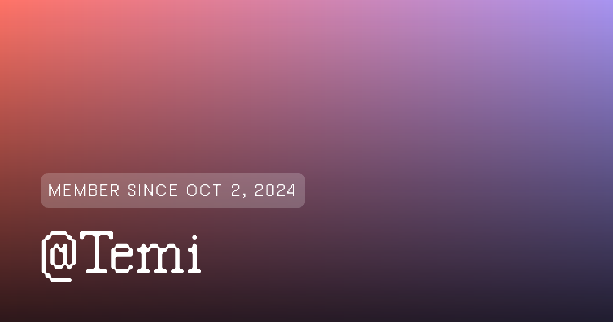 Temi (@Temi) | Transient Labs