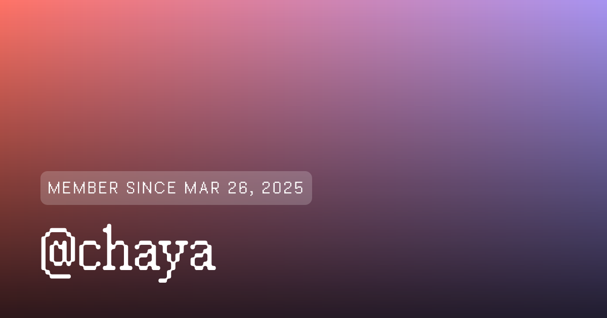 chaya (@chaya) | Transient Labs