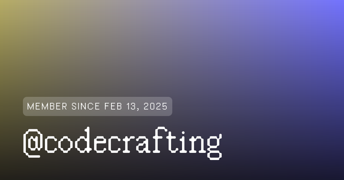 codecrafting (@codecrafting) | Transient Labs