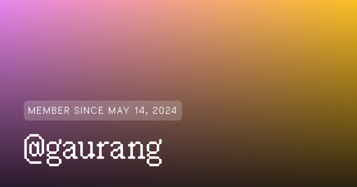 Gaurang Desai (@gaurang) | Transient Labs