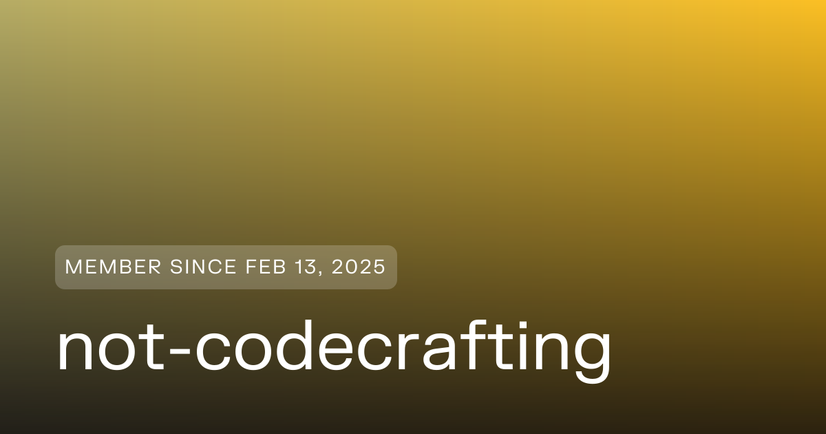 not-codecrafting (@not-codecrafting) | Transient Labs