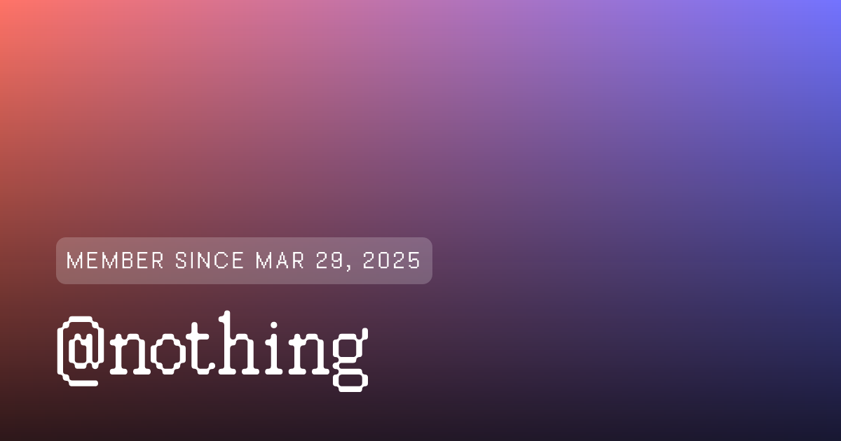 nothing (@nothing) | Transient Labs