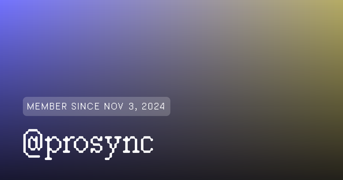 prosync (@prosync) | Transient Labs