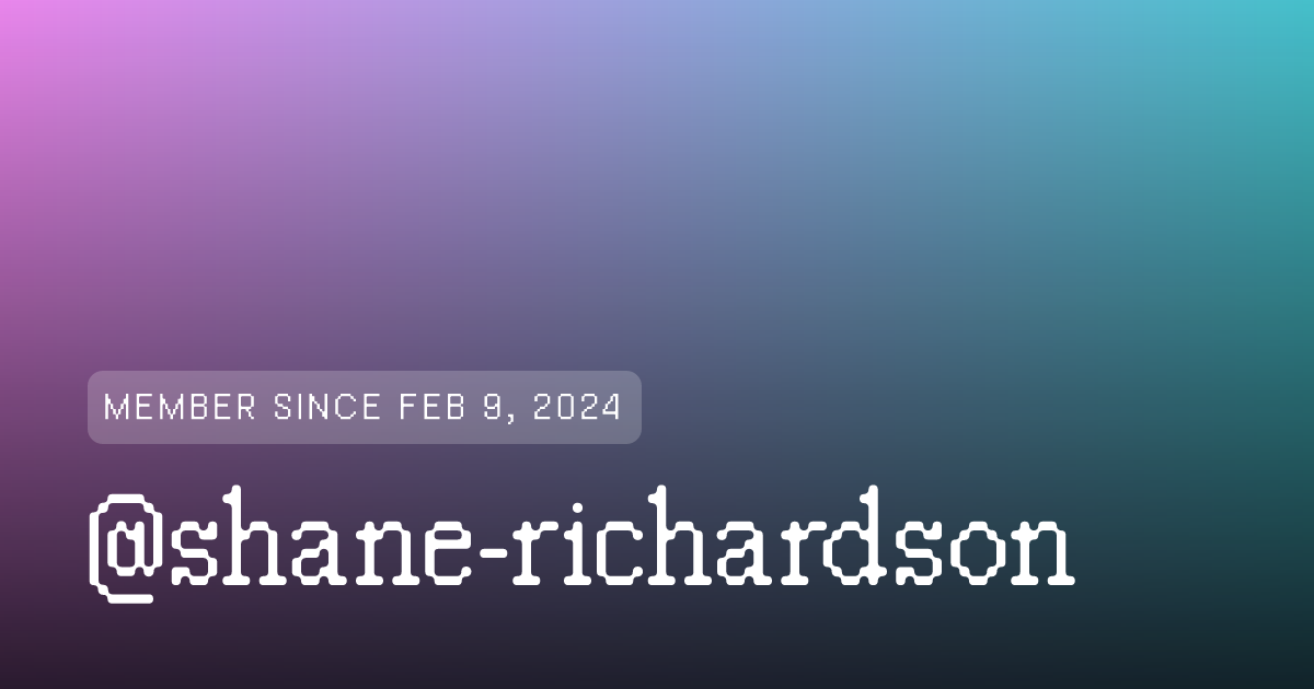 Shane Richardson (@shane-richardson) | Transient Labs