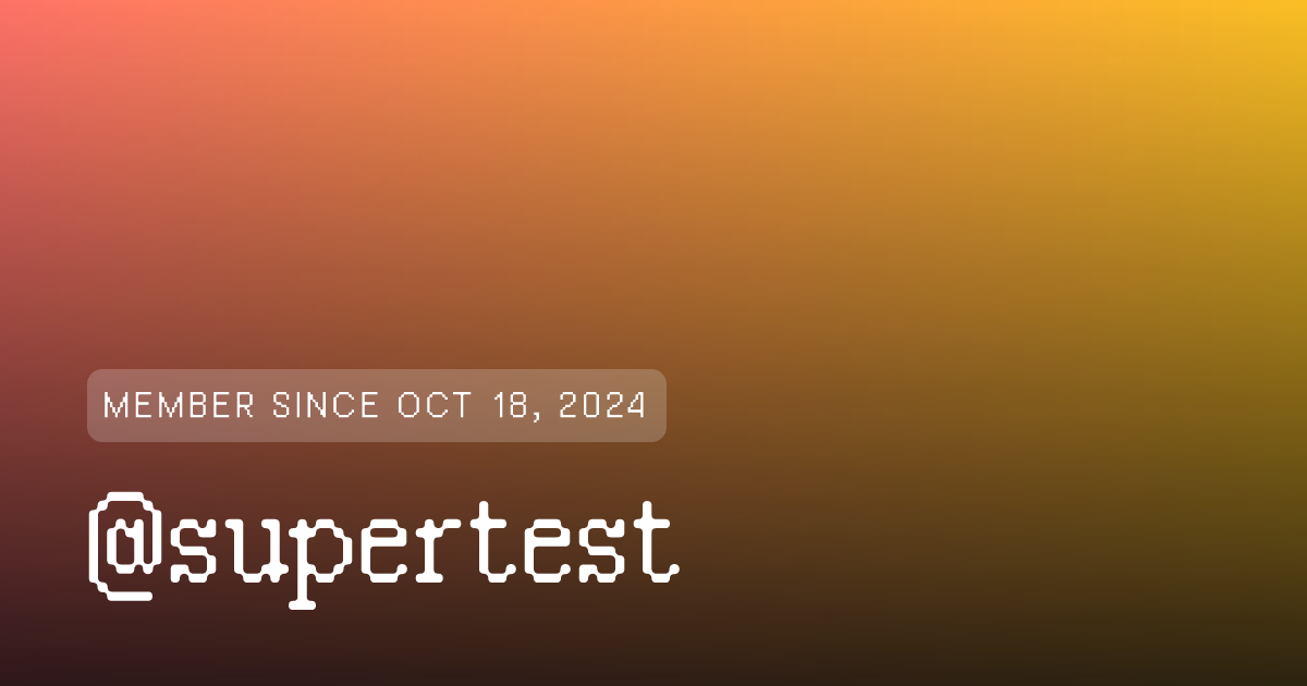 supertest (@supertest) | Transient Labs